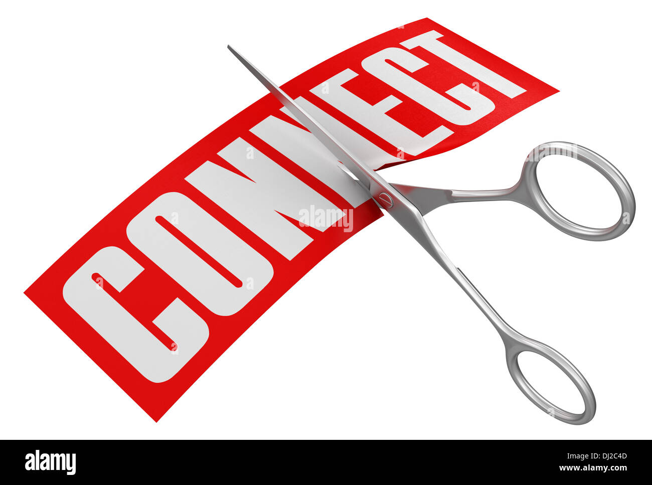 Scissors and connect (clipping path included Stock Photo - Alamy