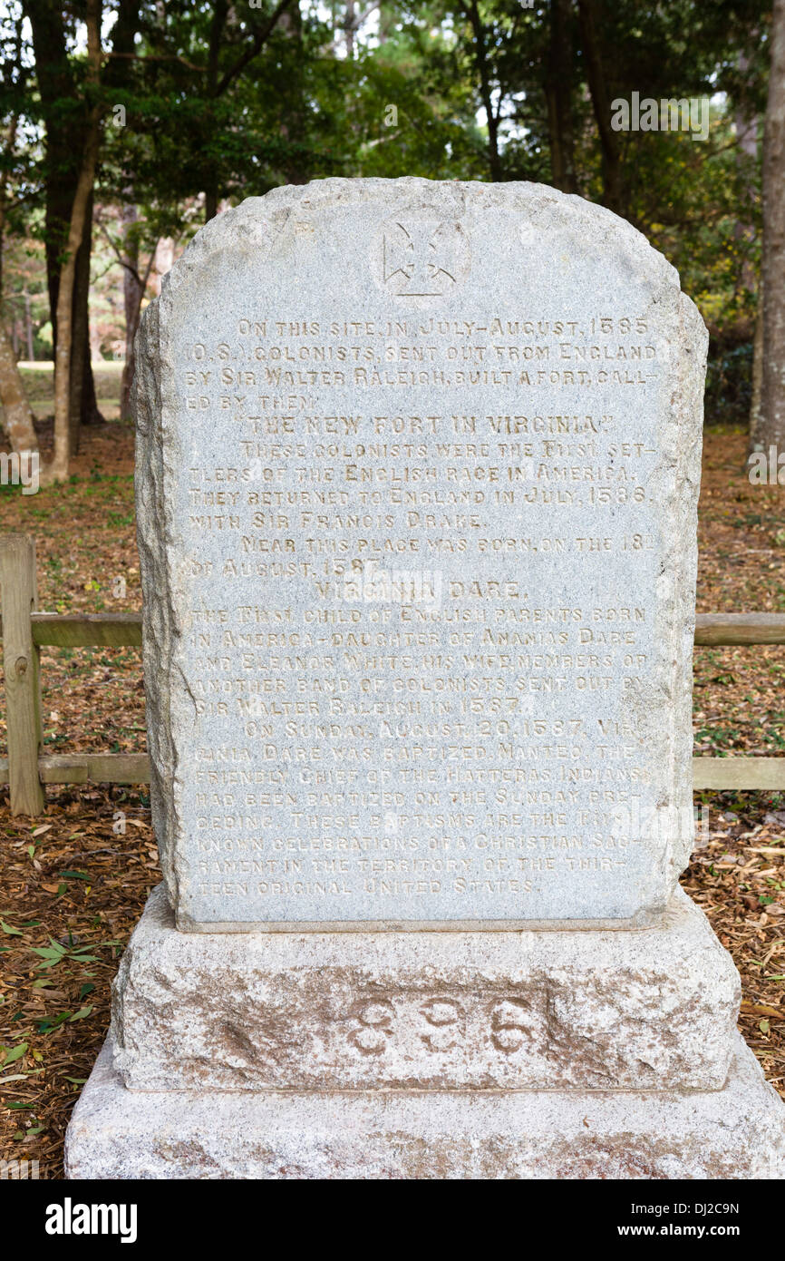 The1896 Monument, Fort Raleigh National Historic Site, Roanoke Island ...