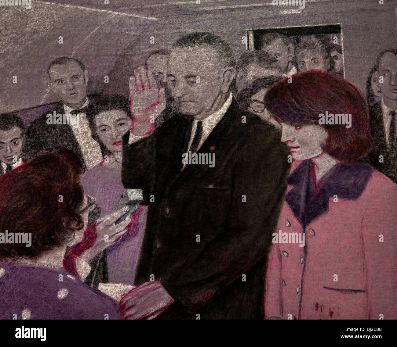 Dallas, Texas, USA. 19th Nov, 2013. ''Swearing In of LBJ on Air Force ...