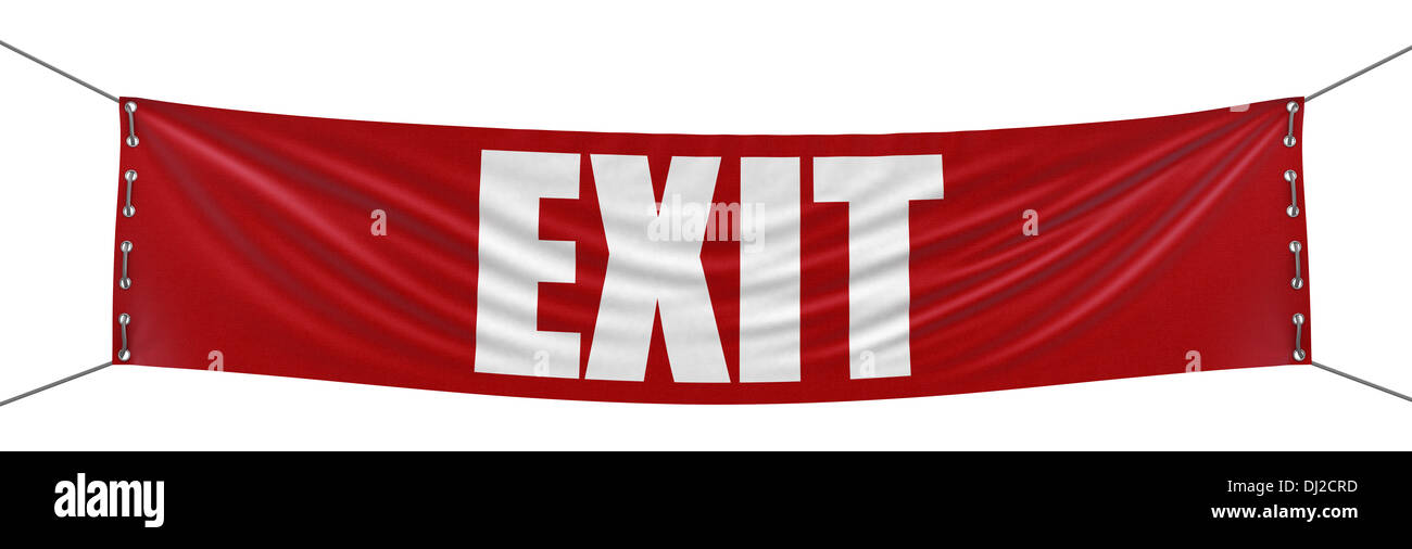 Exit Banner (clipping path included Stock Photo - Alamy
