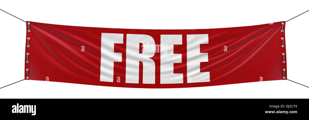 Free Banner (clipping path included Stock Photo - Alamy