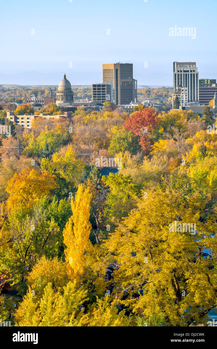 Skyline of the city of Boise Idaho in the fall Stock Photo - Alamy