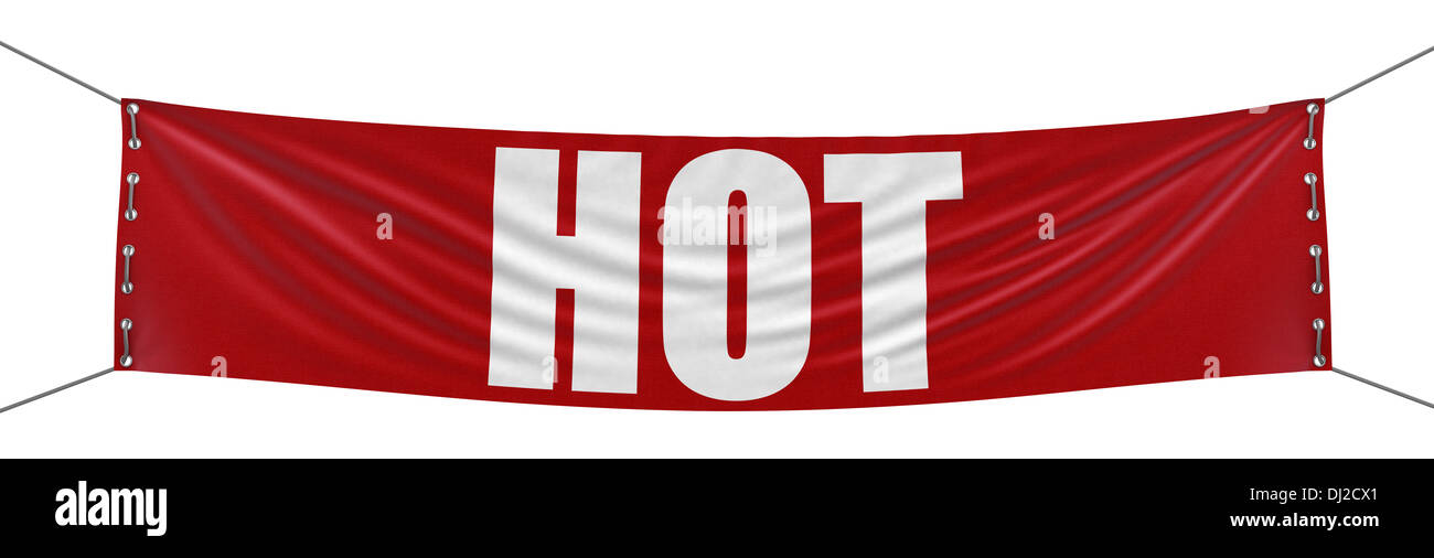 Hot Banner (clipping path included Stock Photo - Alamy