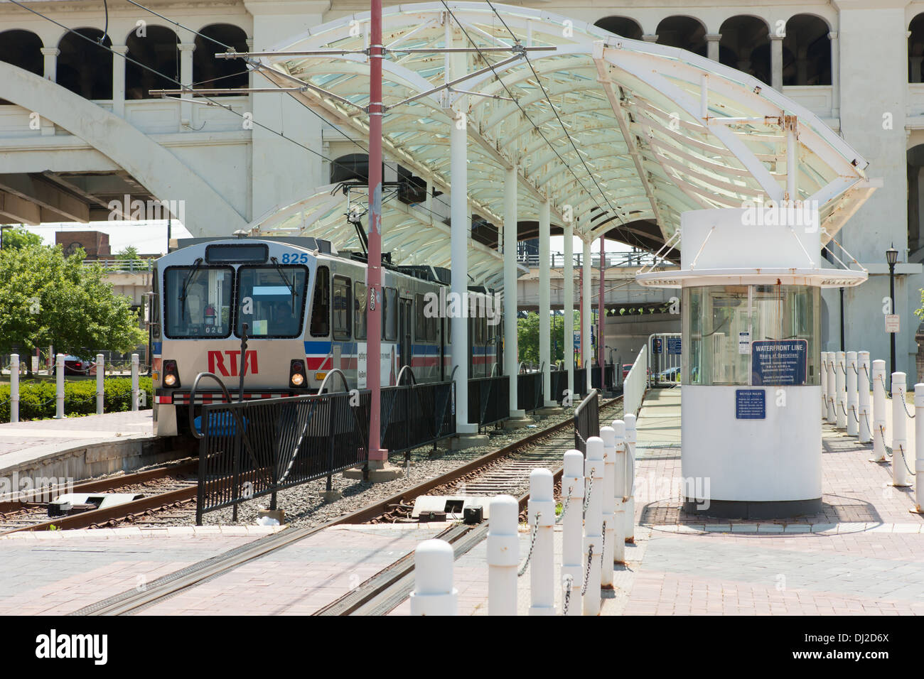 A Regional Transit Authority (RTA) train passes through Settlers ...