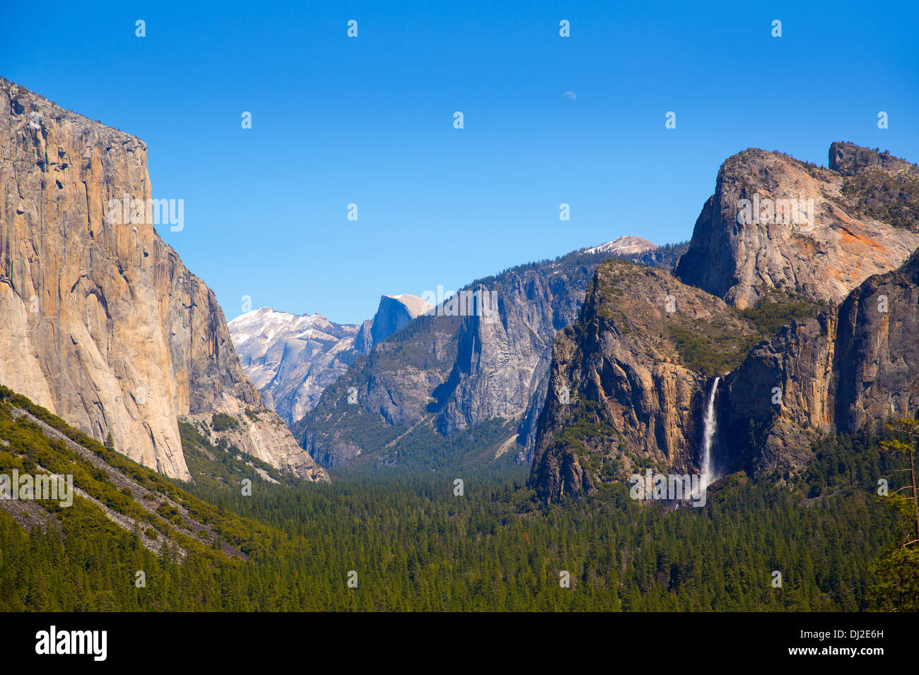 Yosemite el Capitan and Half Dome in California National Parks US Stock ...