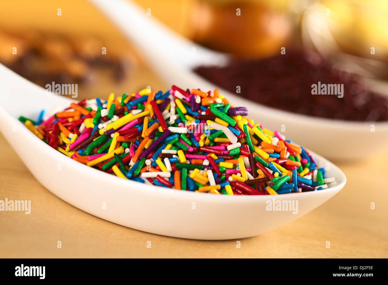 Colorful sugar sprinkles which are mainly used to garnish cookies ...