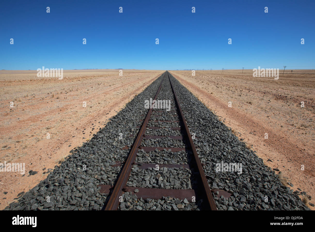 Railway Track; Garub, Namibia Stock Photo - Alamy