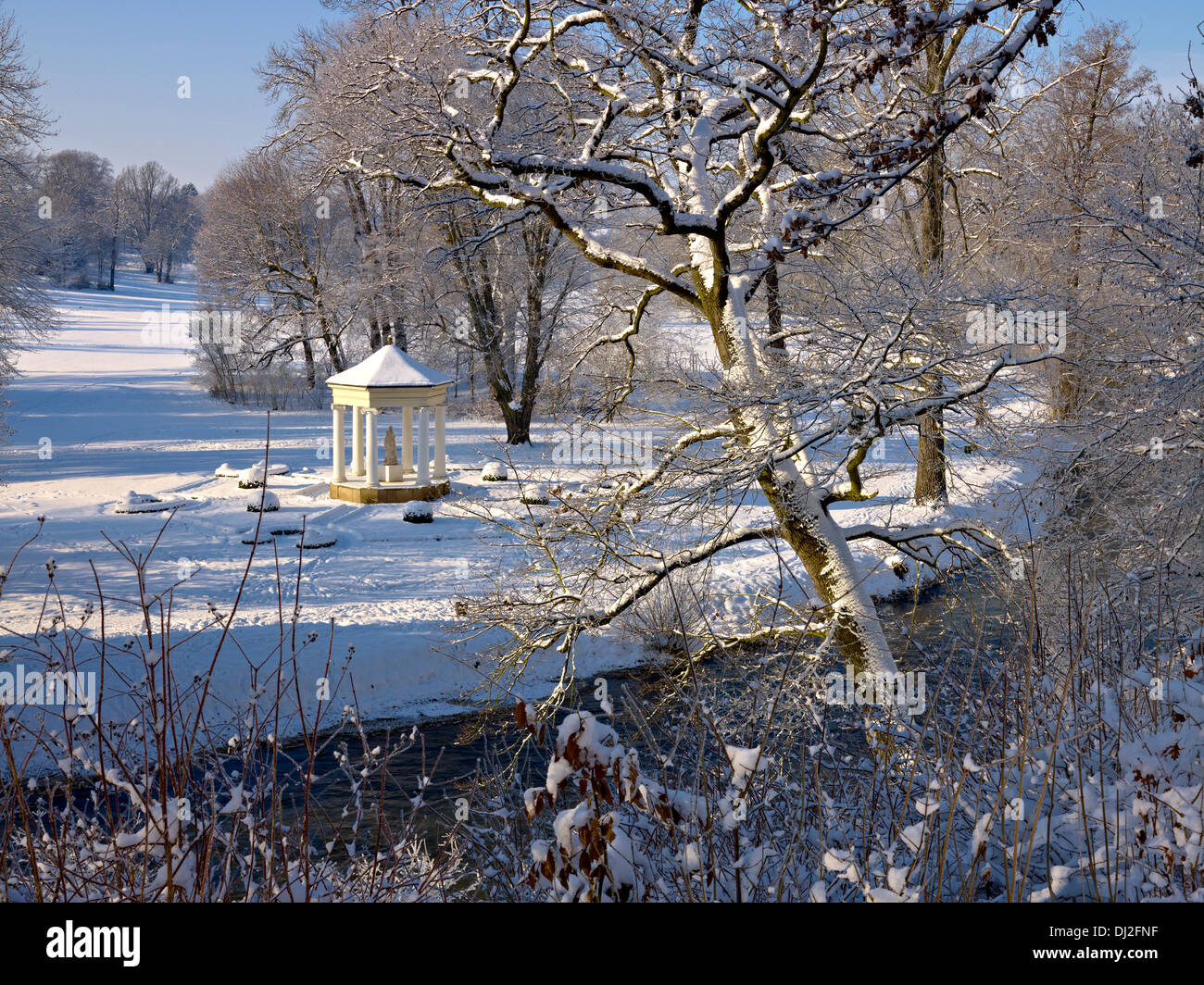 Temple of the Muse Calliope in Tiefurt Park, Thuringia, Germany Stock ...
