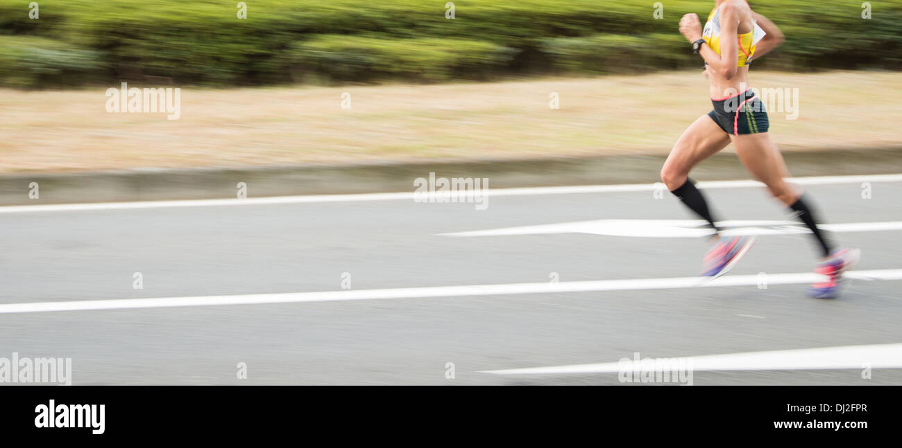 Marathon road hi-res stock photography and images - Alamy