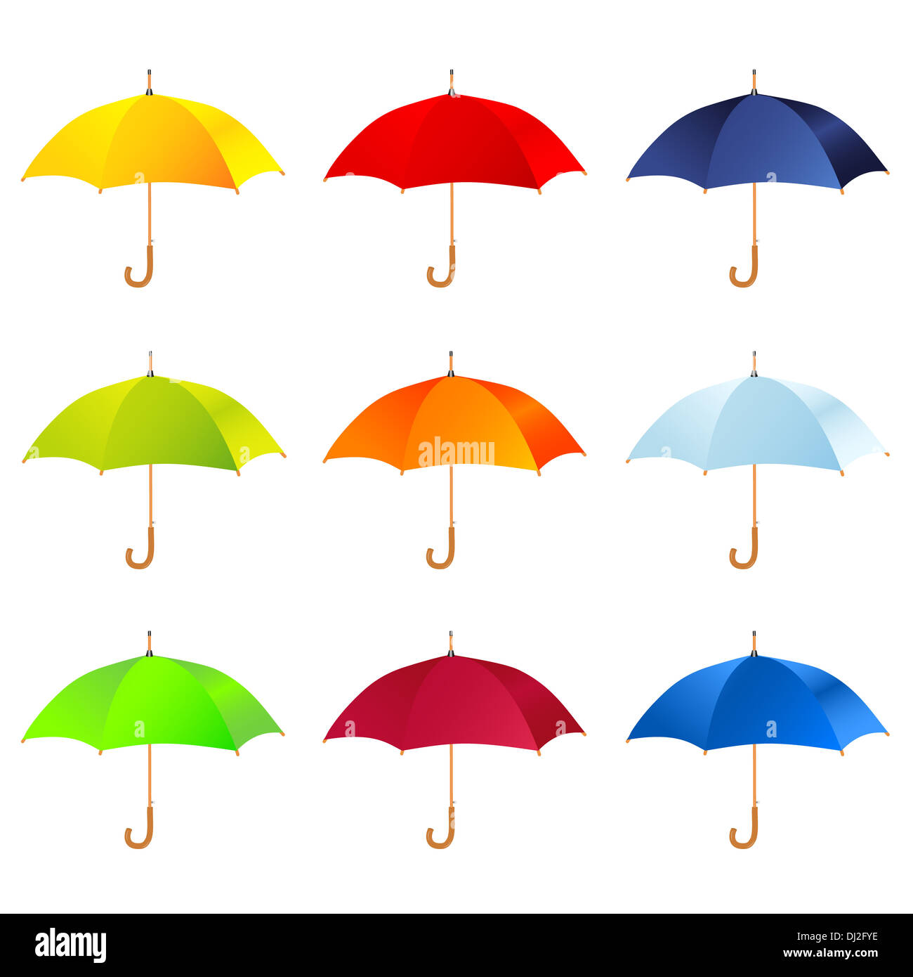 Set of umbrellas Stock Photo - Alamy
