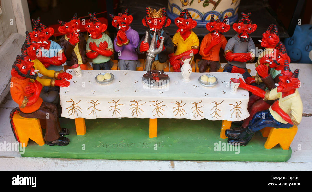 Last supper of devils set of figurine devils emulating famous Da Vinci ...