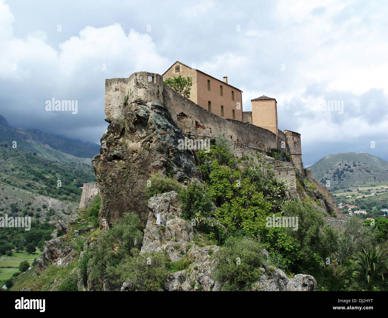The castle at Corte in Corsica Stock Photo - Alamy