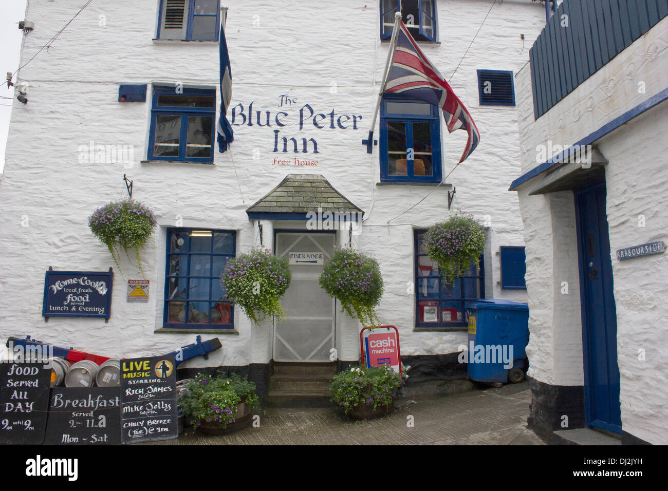 The Blue Peter in Polperro, Cornwall, is a little low-beamed pub in one ...