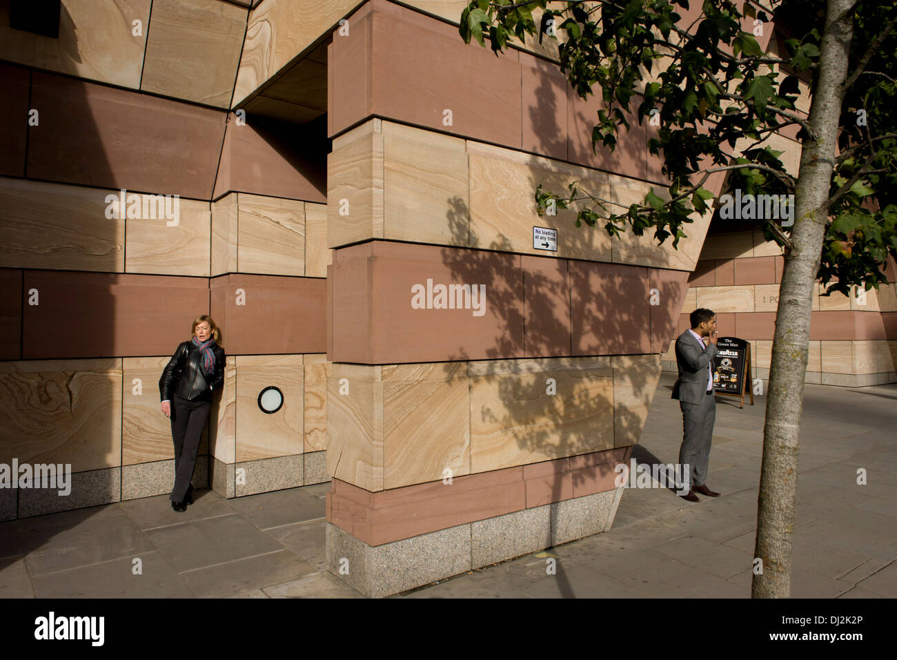 Smoking cigarette break office woman hi-res stock photography and ...