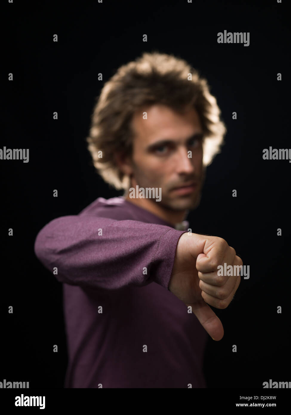 Man staring down hi-res stock photography and images - Alamy