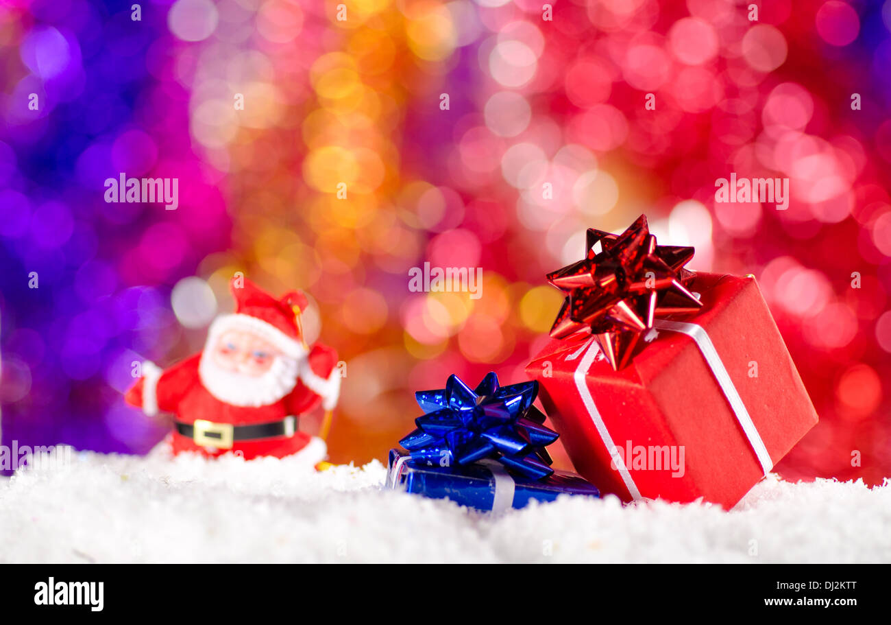 Christmas decorations in the snow Stock Photo - Alamy