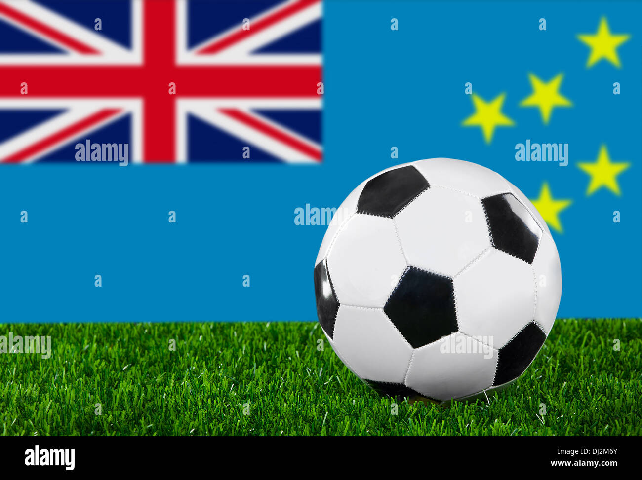 Tuvalu flag soccer ball hi-res stock photography and images - Alamy