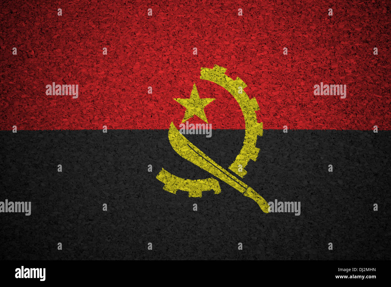 The Angolan flag Stock Photo - Alamy