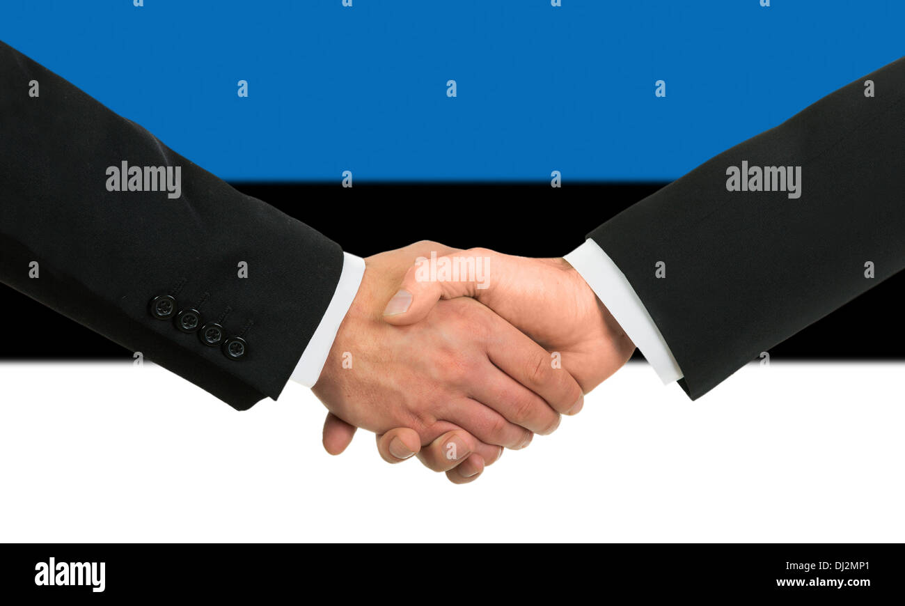 The Estonian flag Stock Photo - Alamy