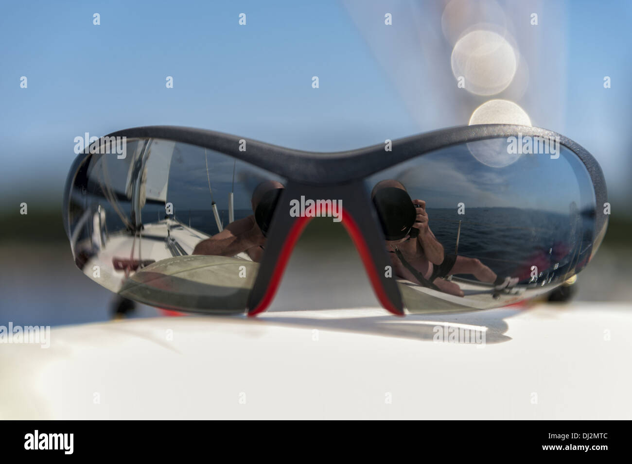 Photographer as a reflection in sunglasses Stock Photo - Alamy