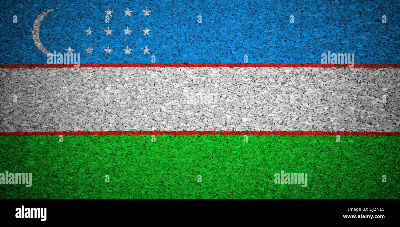 The Uzbek flag Stock Photo - Alamy