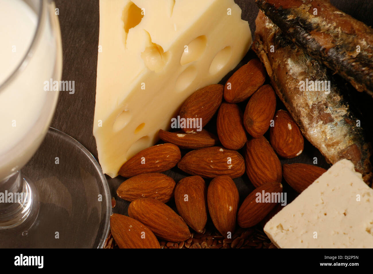 Foods High in Calcium Stock Photo - Alamy