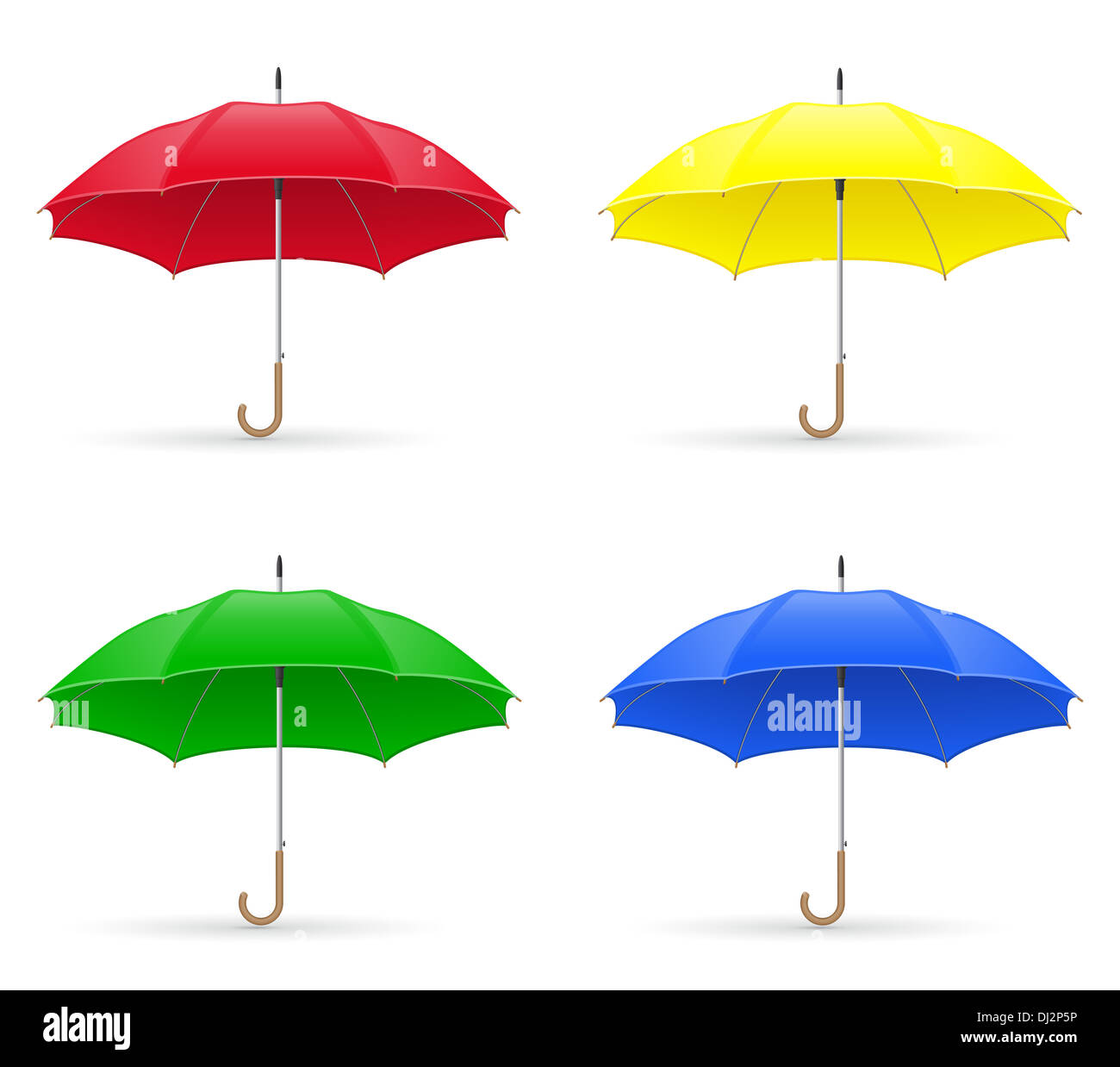 colors umbrellas illustration isolated on white background Stock Photo ...