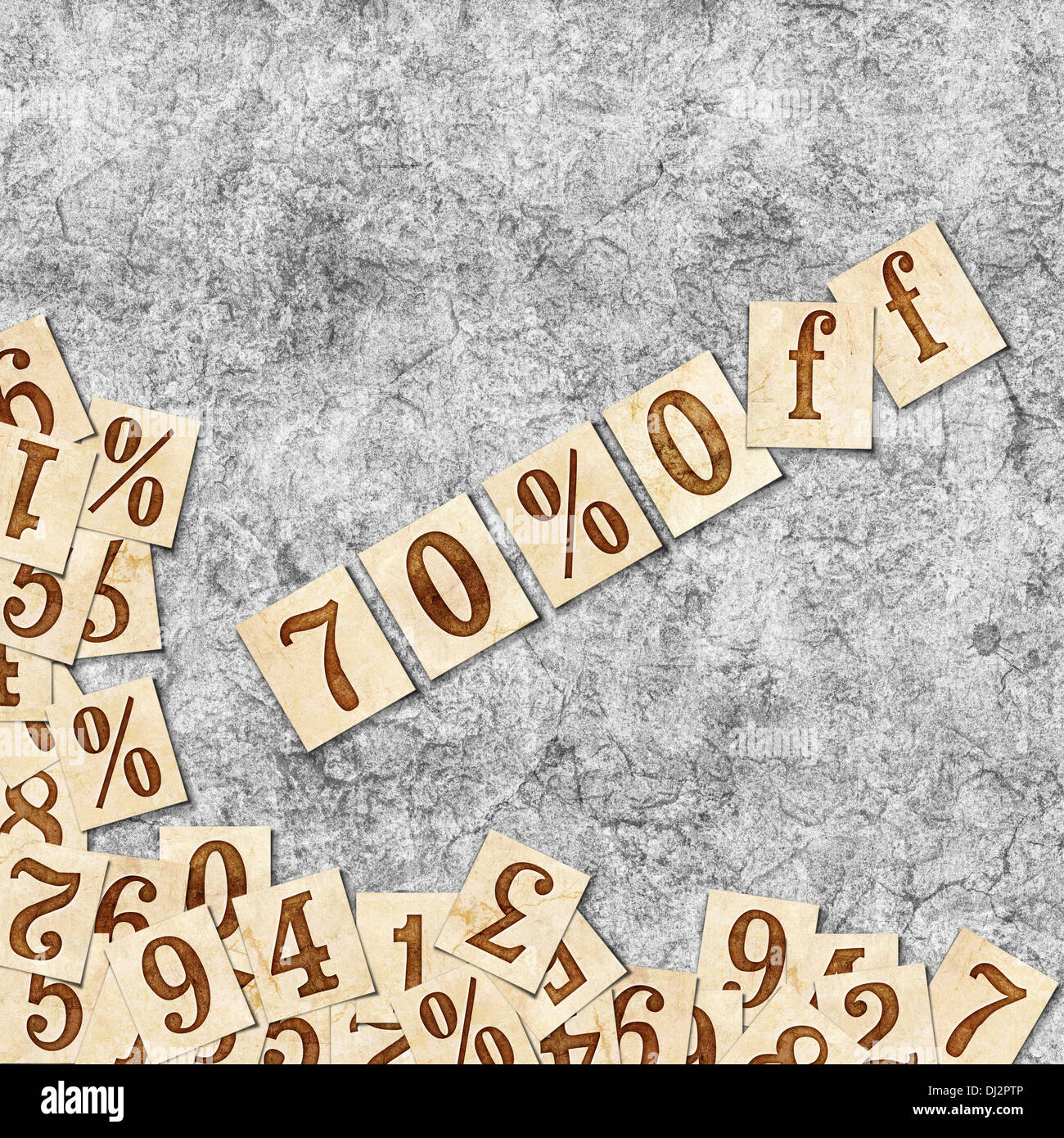 icon of falling prices on the artistic background Stock Photo - Alamy