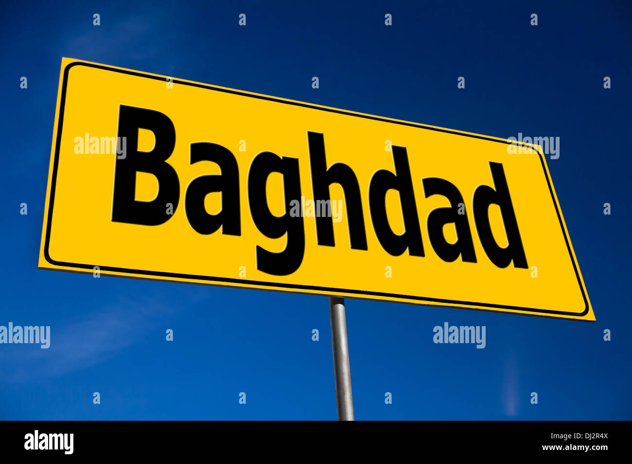 Iraq road sign hi-res stock photography and images - Alamy