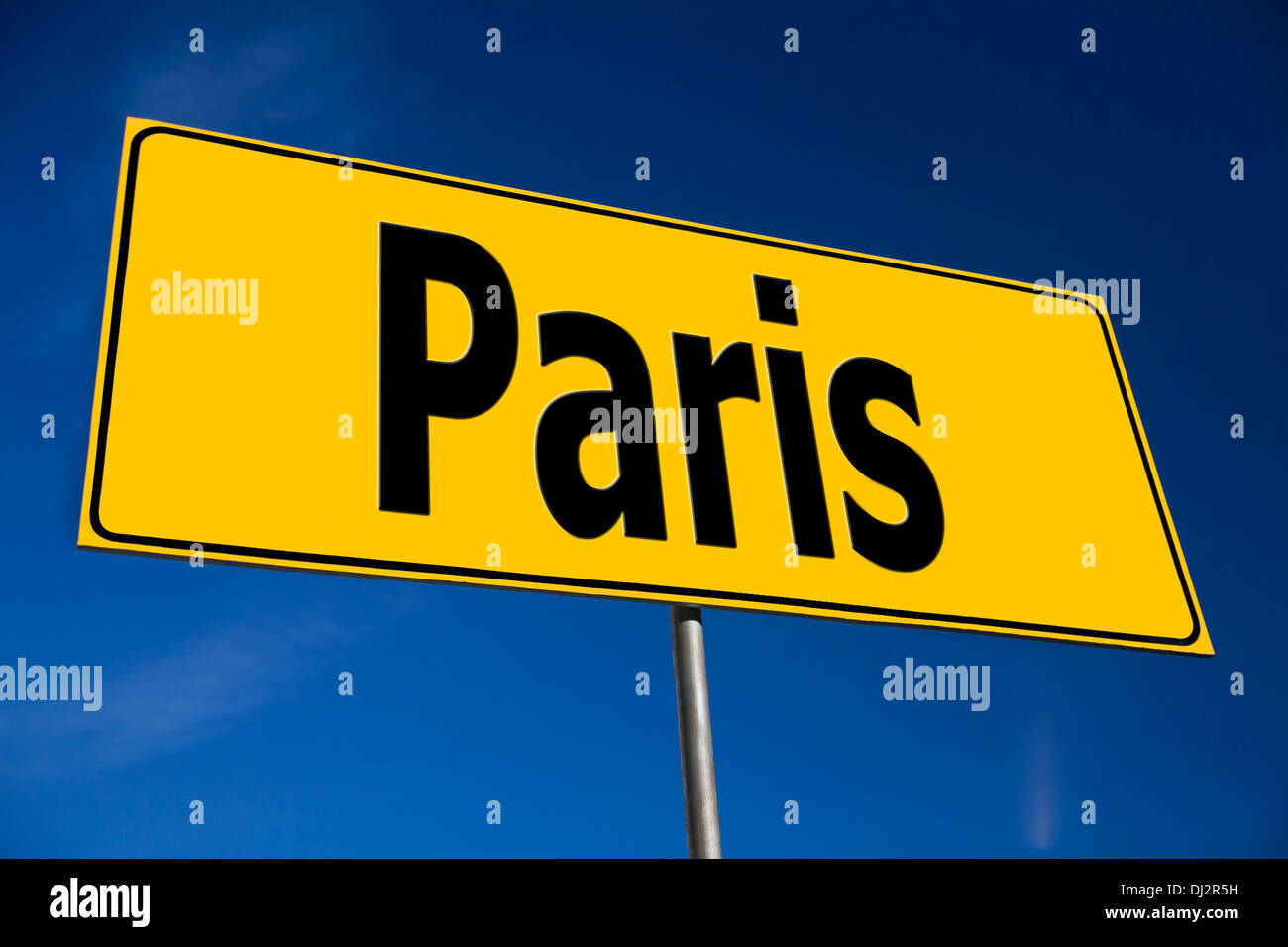 Yellow road sign Stock Photo - Alamy