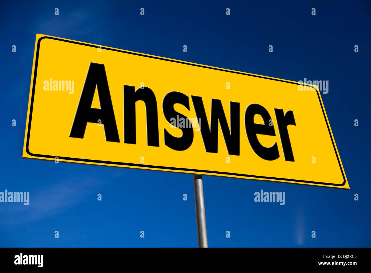 Yellow road sign Stock Photo - Alamy