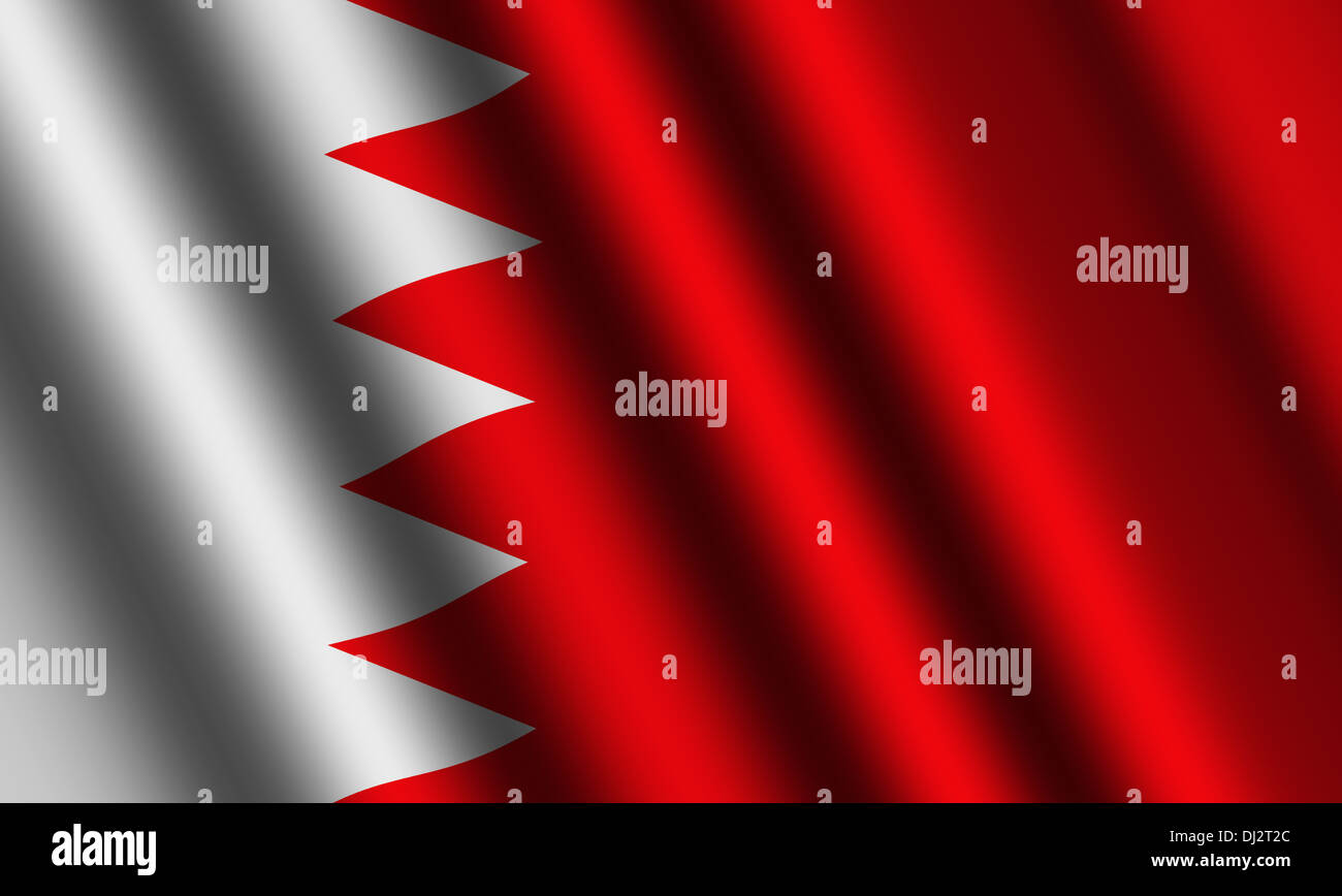 The Bahraini flag Stock Photo - Alamy
