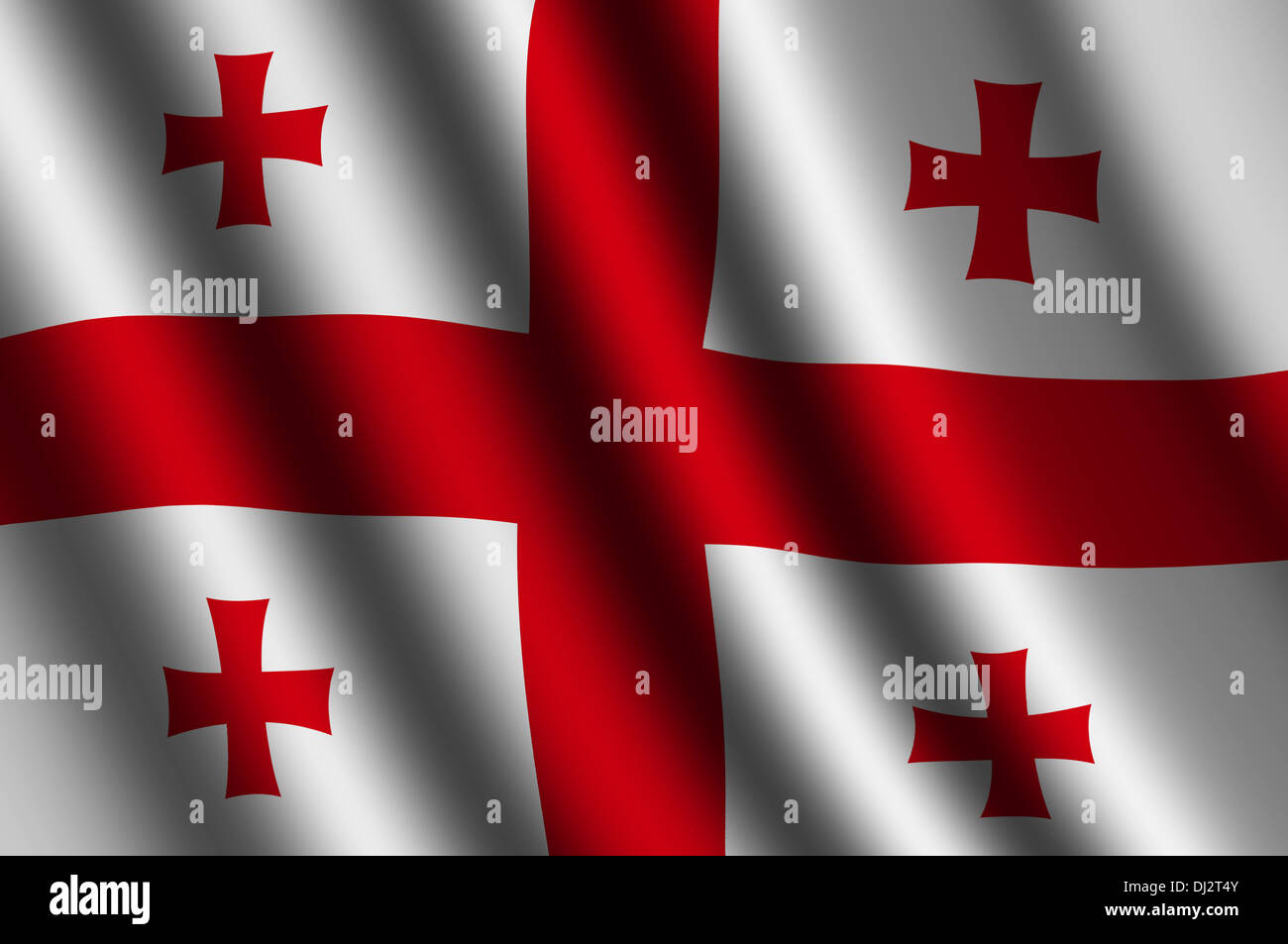 The Georgian flag Stock Photo - Alamy