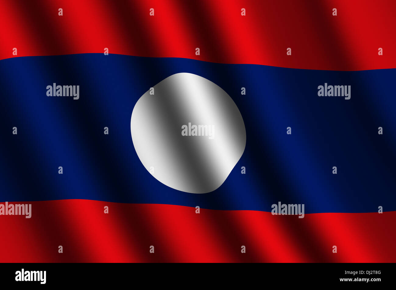 The Laotian flag Stock Photo - Alamy