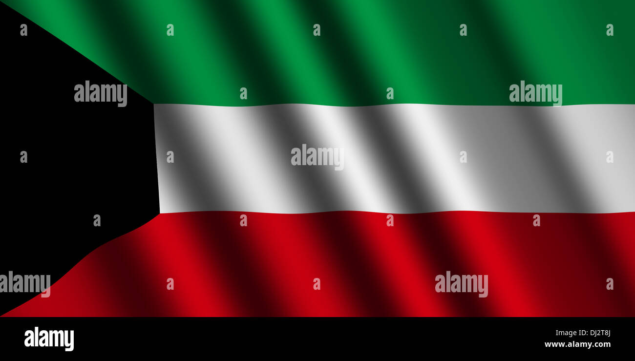 The Kuwaiti flag Stock Photo - Alamy