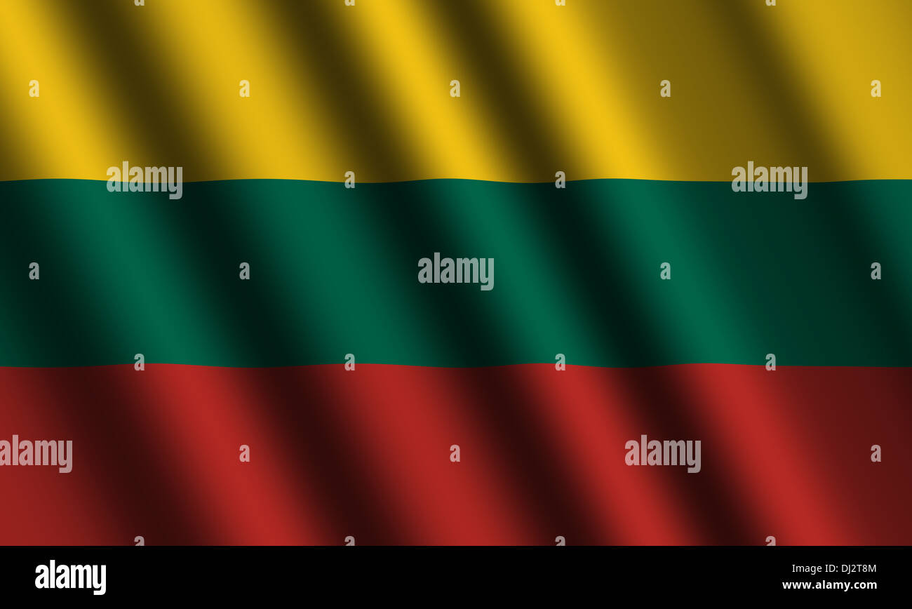 The Lithuanian flag Stock Photo - Alamy