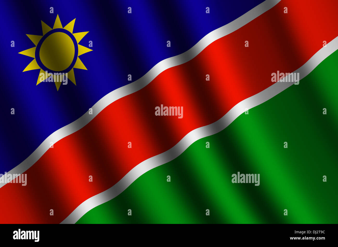 The Namibia flag Stock Photo - Alamy