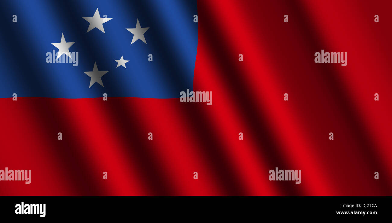 The Samoa flag Stock Photo - Alamy