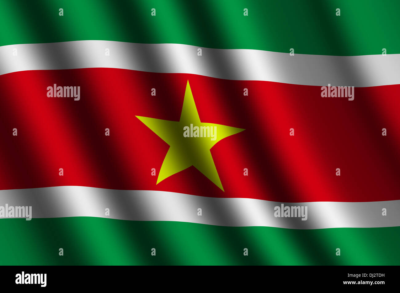 The Surinam flag Stock Photo - Alamy