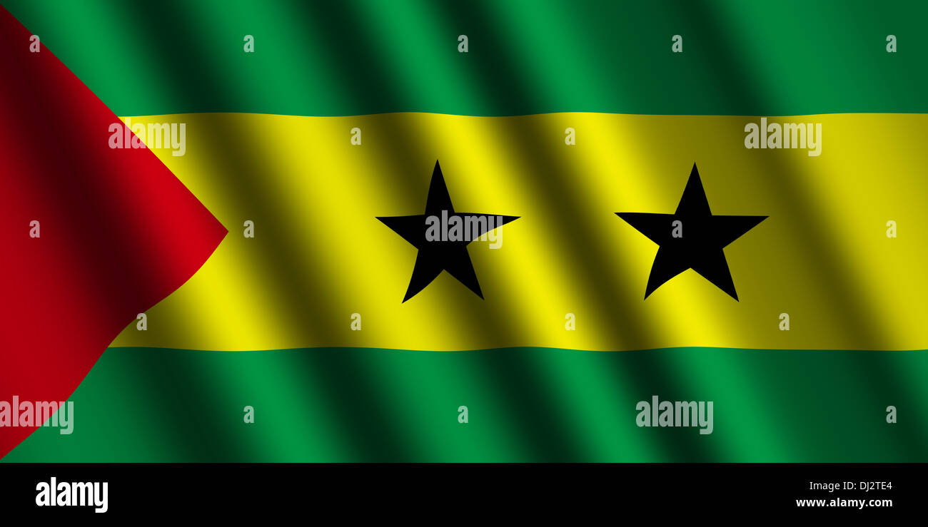 The São Tomé and Príncipe flag Stock Photo - Alamy