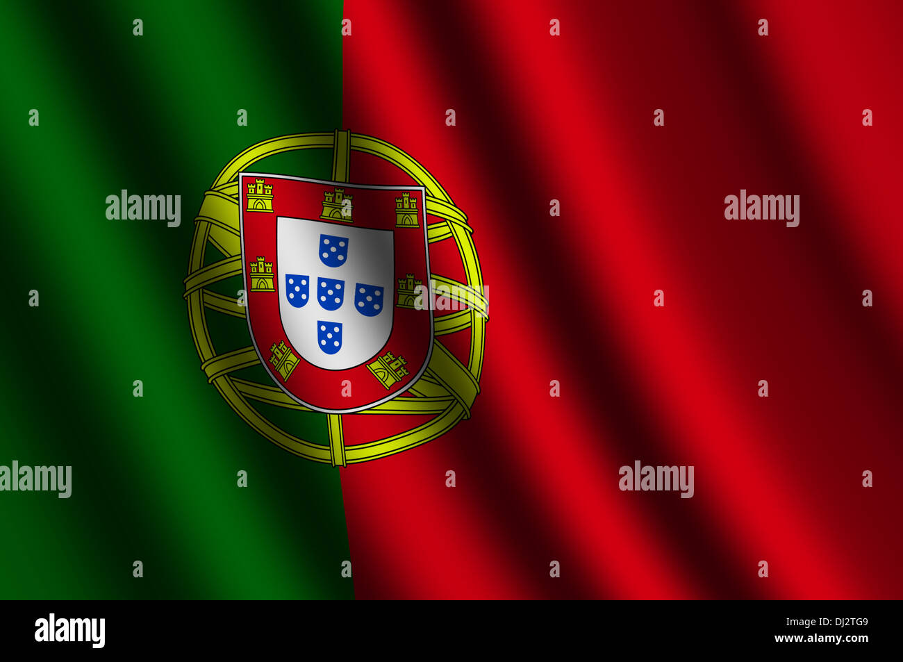 The Portuguese flag Stock Photo - Alamy