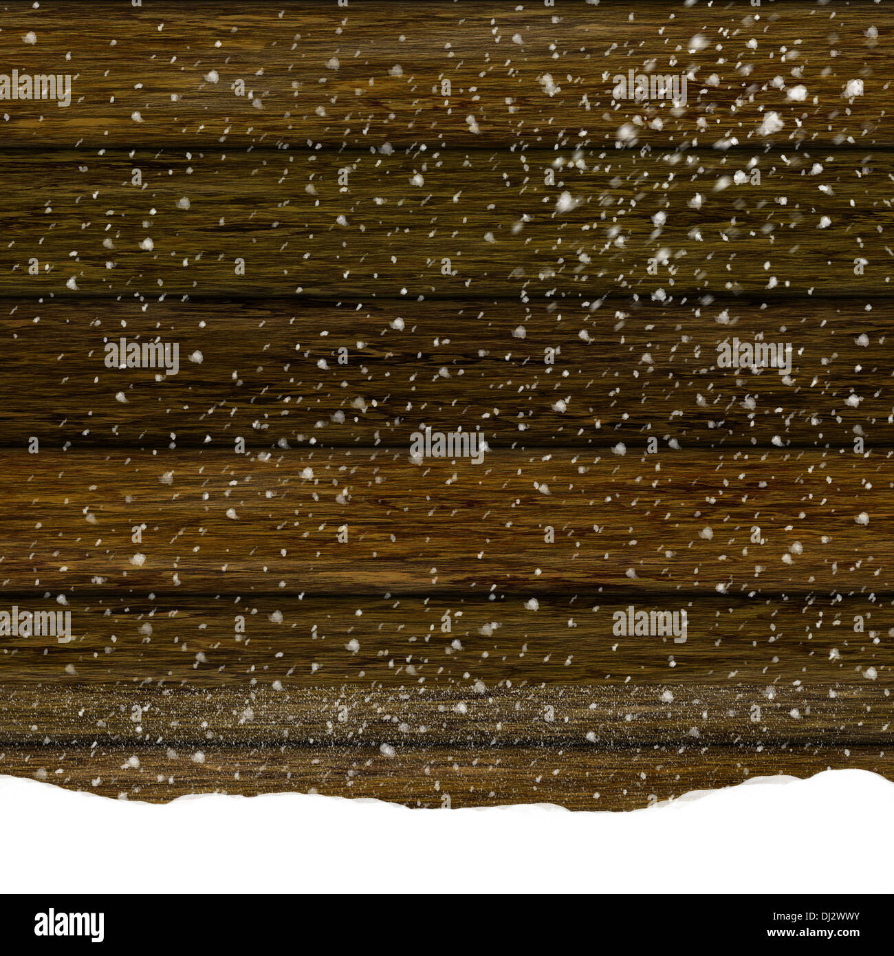Wooden texture background in snow Stock Photo - Alamy