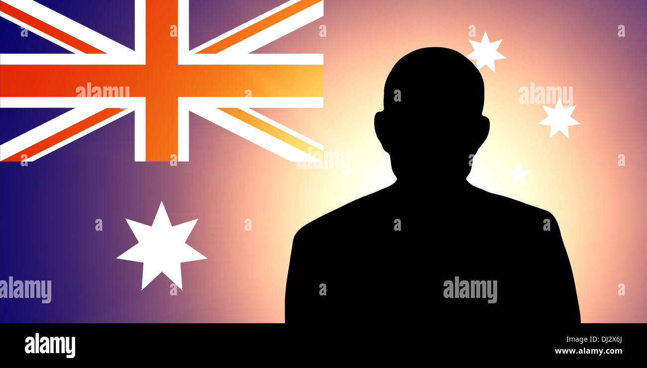 The Australian flag Stock Photo - Alamy