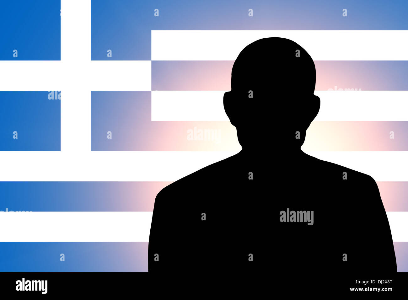 The Greek flag Stock Photo - Alamy