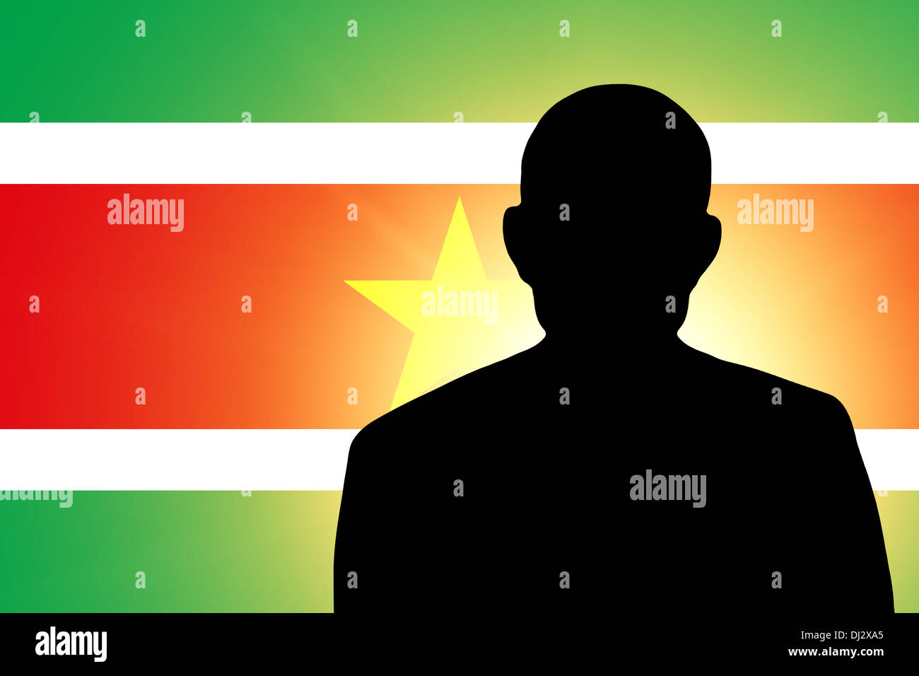 The Surinam flag Stock Photo - Alamy