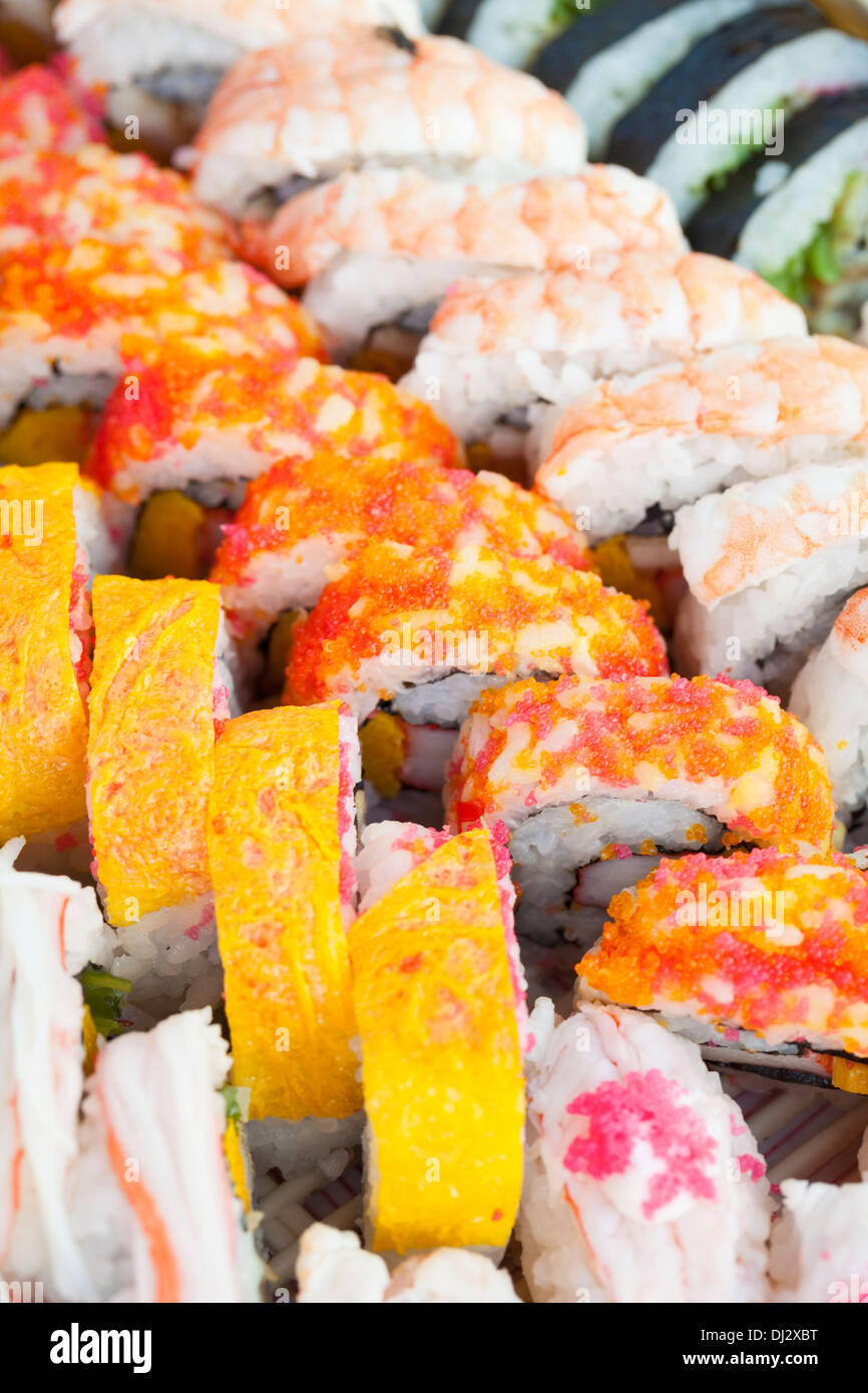 Various sushi rolls hi-res stock photography and images - Alamy