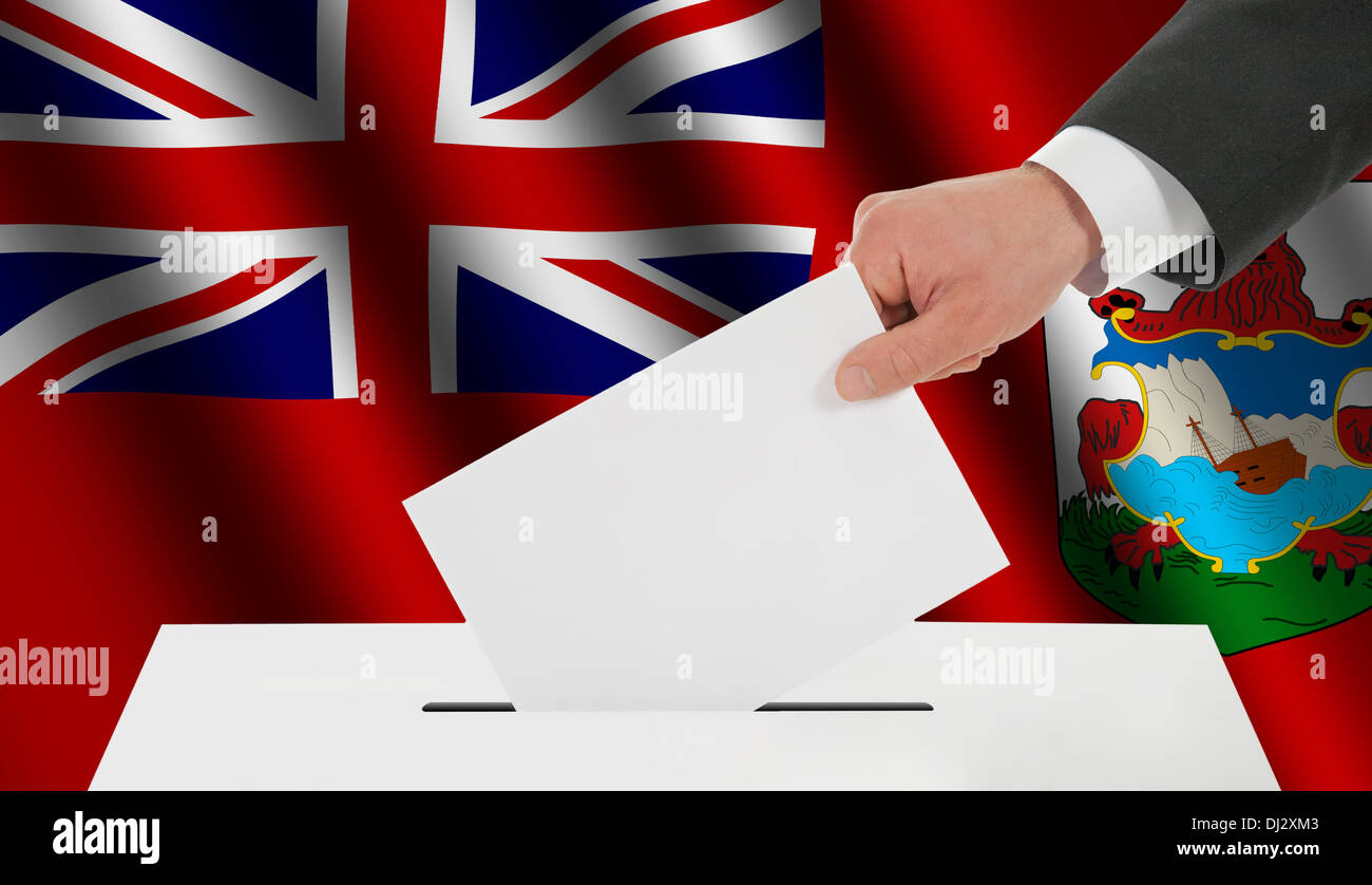 The Bermuda Islands flag Stock Photo - Alamy