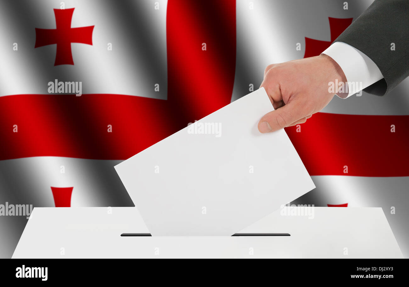 The Georgian flag Stock Photo - Alamy