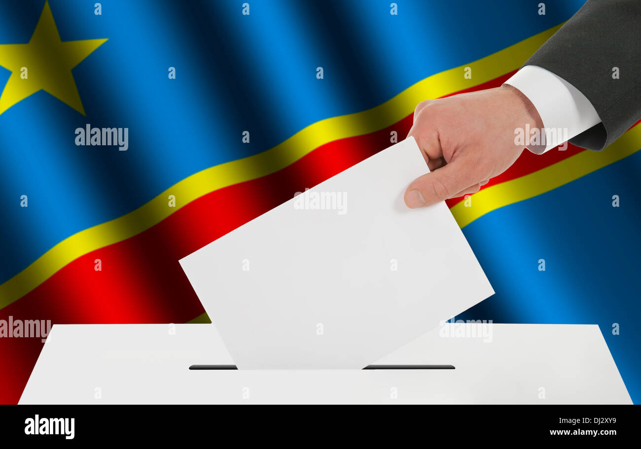 The Democratic Republic of the Congo flag Stock Photo - Alamy