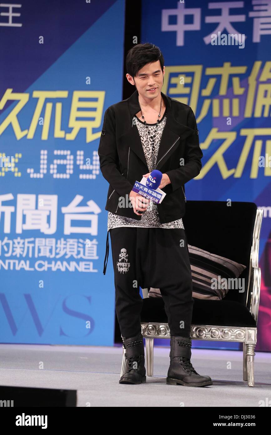 Taipei, Taiwan, 19 November 2013. Singer Jay Chou participates in CTI ...